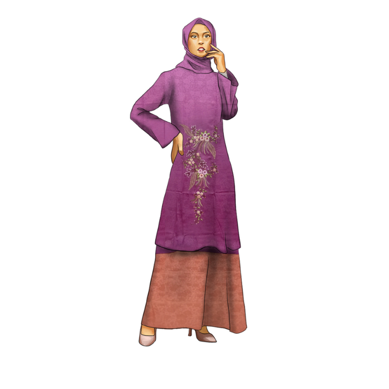 Jual Sircinta Bahan Baju Kurung KPSD 043-K | Motif Bordir Payet Merak ...