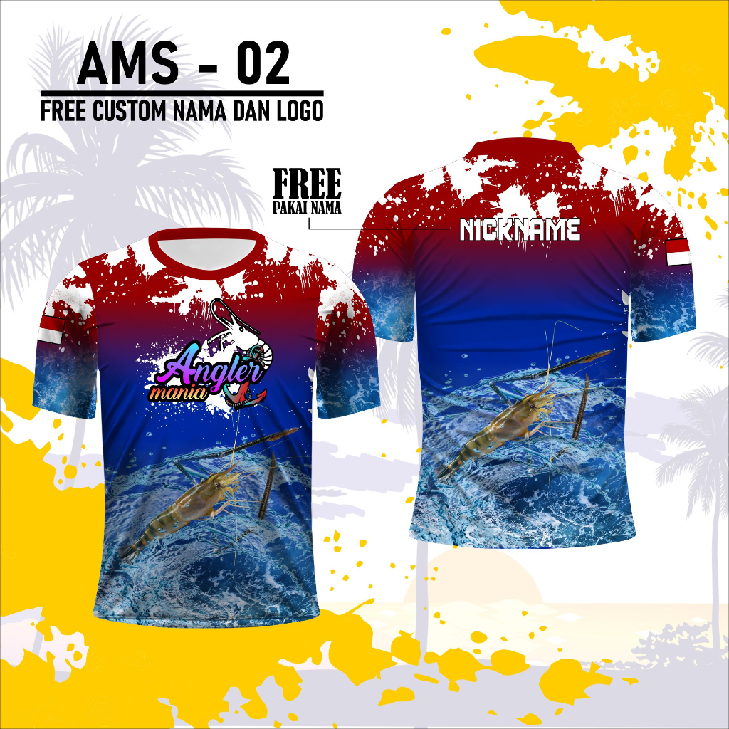 Jual Jersey mancing udang baju angler shrimp | Shopee Indonesia