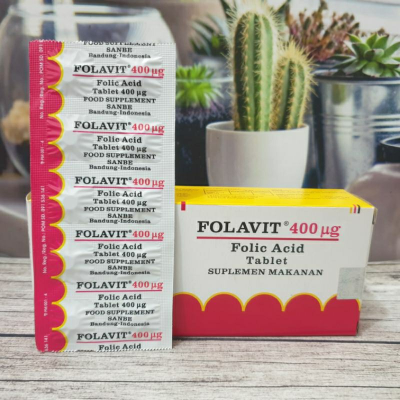 Jual Folavit 400ug Tablet 10's - Folic Acid Suplemen Ibu Hamil ...