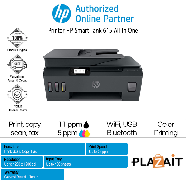Jual Printer HP Smart Tank 615 All-in-One (Print, Scan, Copy ...