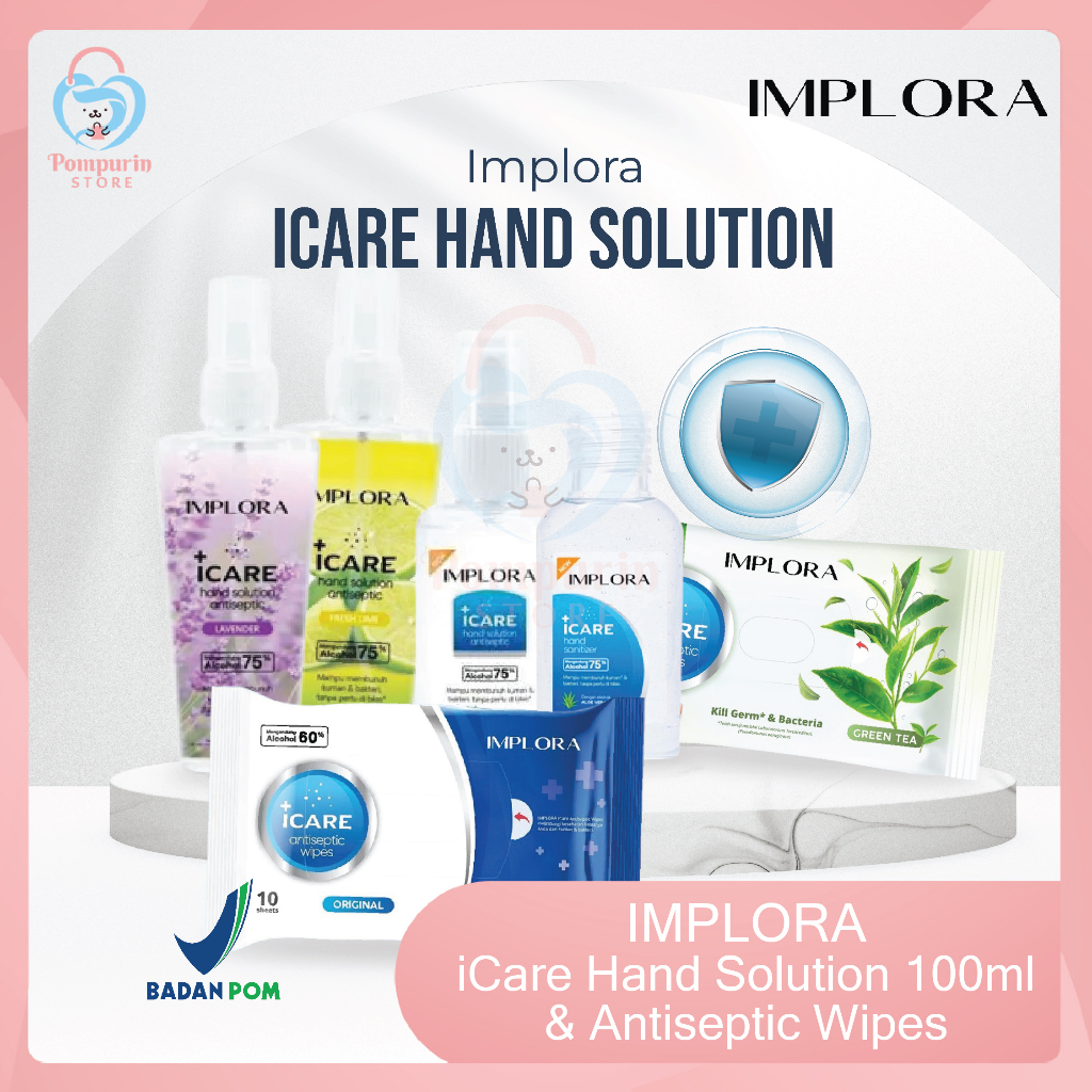 Jual Implora Icare Wipes Tisu Basah Hand Solution Antiseptic | Shopee ...