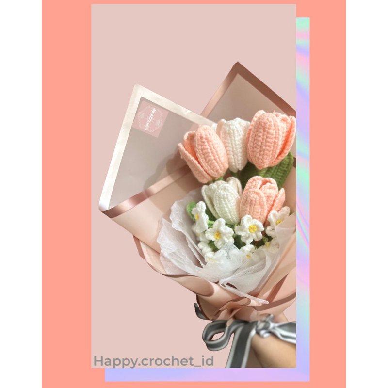 Jual Tulip Bouquet / Buket Bunga Rajut / Hadiah anniversary ...