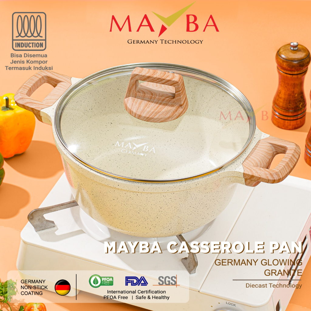 Jual MAYBA CASSEROLE 24 CM GERMANY INFINITY Ice Cream | Panci Stock pot ...