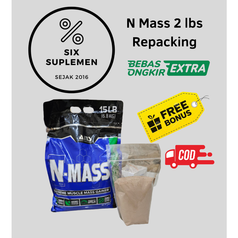 Jual (Bonus Sample/Botol Minum) ANS N Mass 2 Lbs extreme muscle mass ...