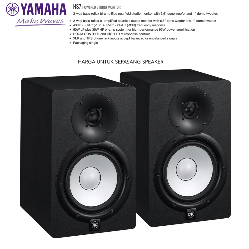 Jual Yamaha HS7 HS 7 Active Studio Monitor speaker | Shopee Indonesia