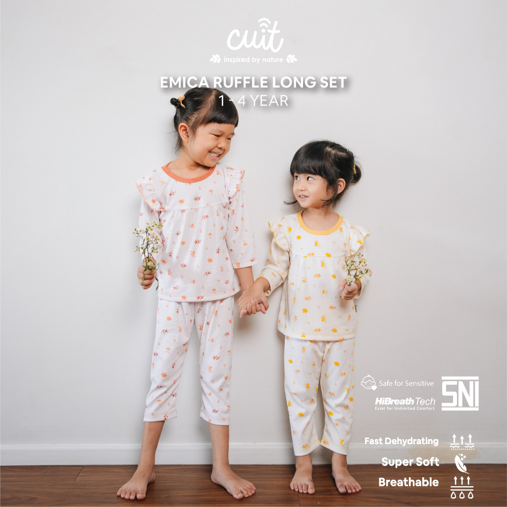 Jual CUIT Baby 1 - 4 Tahun Set Piyama Ruffle Anak Tangan Panjang Celana ...