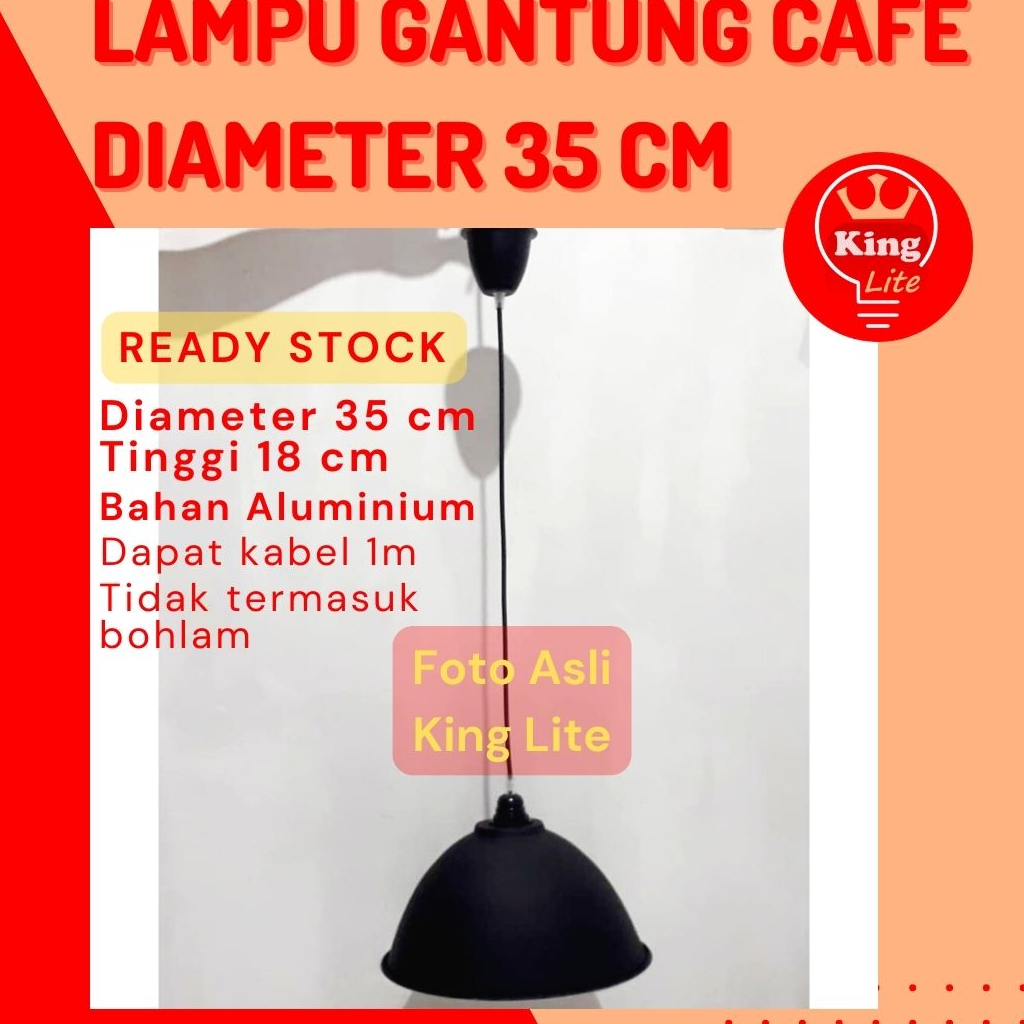 Jual Lampu gantung cafe minimalis industrial diameter 35 cm | Shopee Indonesia