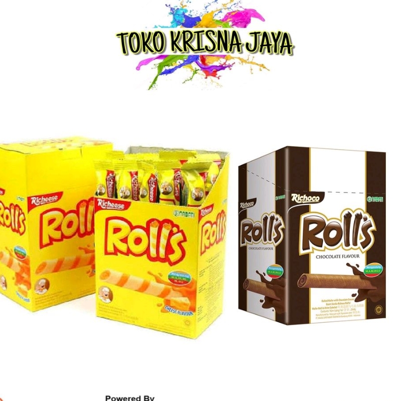 Jual RICHEESE ROLLS CHEESE | RICHOCO ROOLS CHOCOLATE FLAVOUR 1 PACK ISI ...