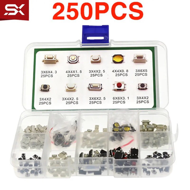 Jual 250pcs / Kotak 10 Model Tombol Tekan Tactile Untuk Remote Control ...