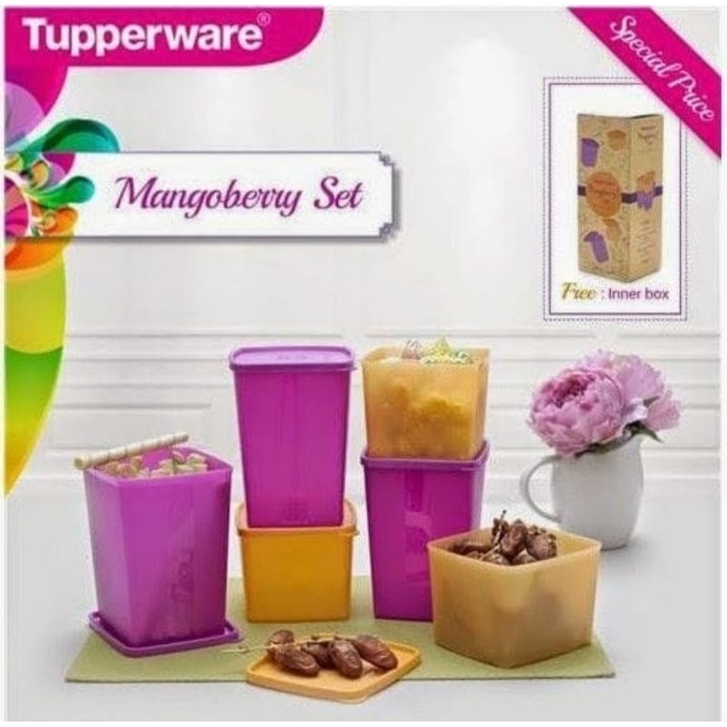 Jual PROMO Tupperware Mangoberry Set | Toples Snack | Shopee Indonesia