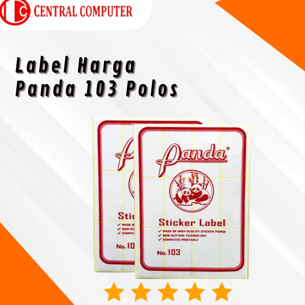 Jual Stiker Label Panda 103 Polos | Shopee Indonesia