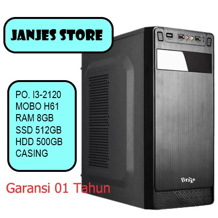 Jual CPU KOMPUTER RAKITAN BARU INTEL CORE I3-2120 RAM 8GB SSD 512GB - SSD 256GB - SSD 128GB ...