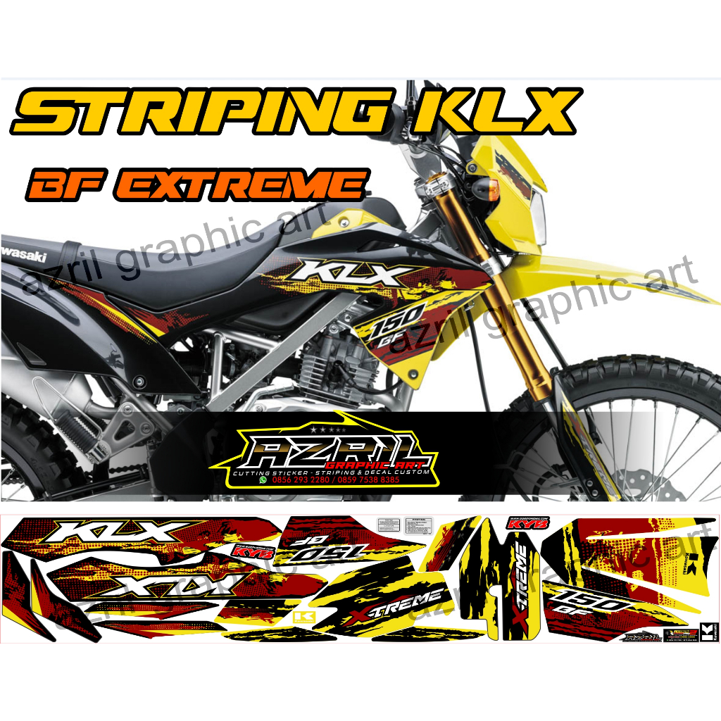 Jual Striping klx bf extreme 2022 kuning | Shopee Indonesia