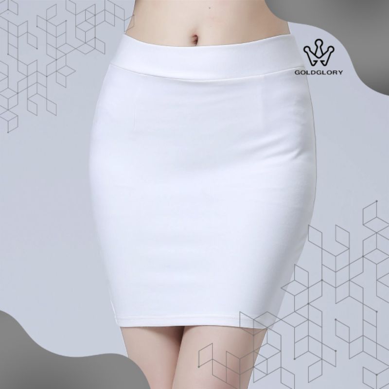 Jual GOLDGLORY Rok Mini Korea Rok Span Kerja Formal Scuba Premium ...