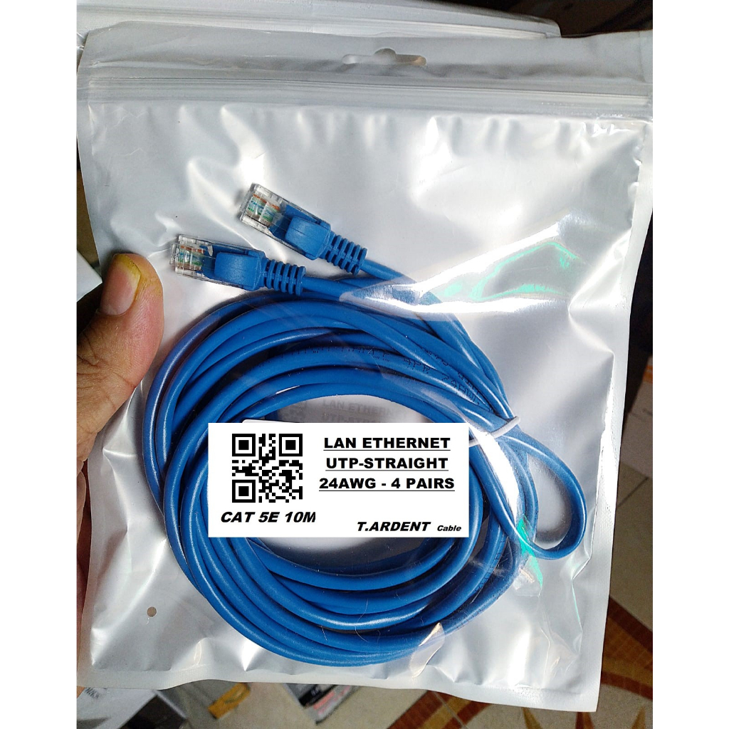Jual Kabel LAN RJ45 10 m Ethernet Network utp CAT5E internet wifi 10m ...