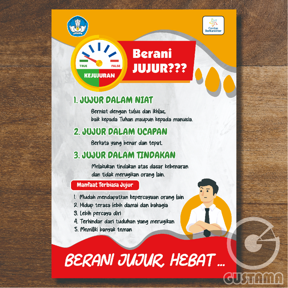 Jual Poster Berani Jujur, Poster Ruang BK A3 | Shopee Indonesia