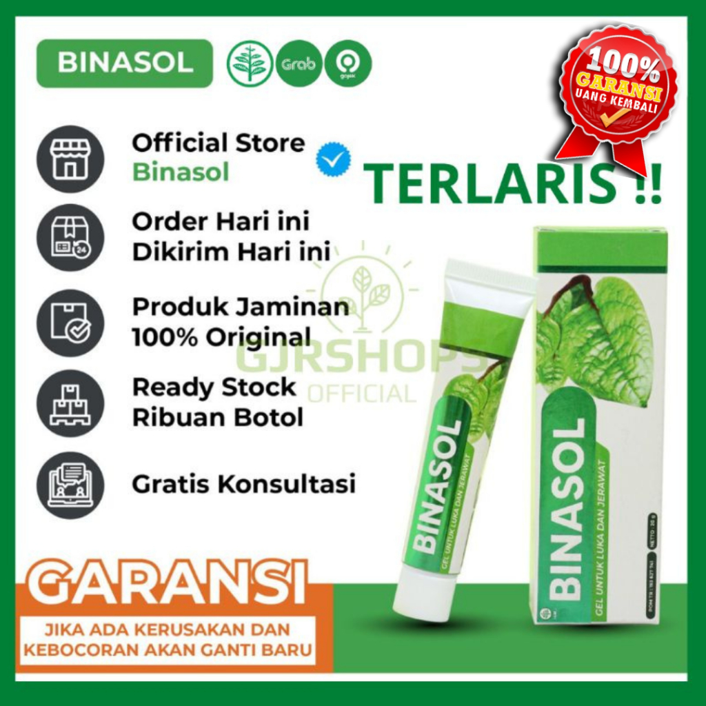 Jual Binasol Gel Obat Luka Pasca Operasi Luka Diabetes Luka Bakar Gatal ...