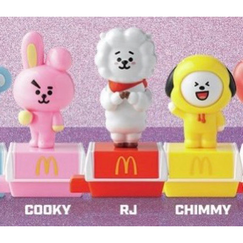 Jual READY BTS mcd mcdonalds bt21 figure chimmy cooky rj official ...