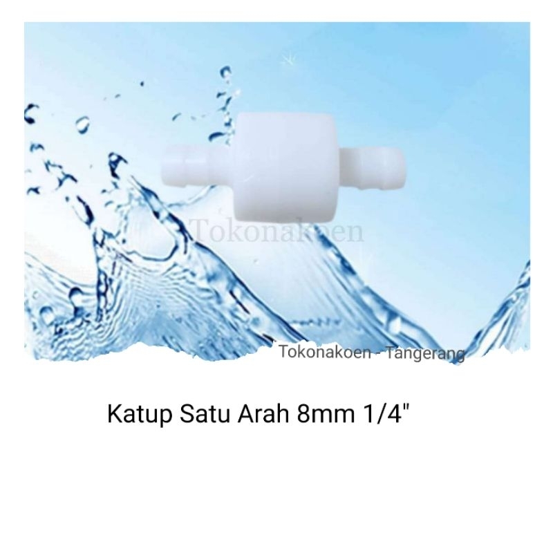 Jual Katup Satu Arah 8mm 1/4" Bahan Plastik Putih untuk Bahan Bakar ...