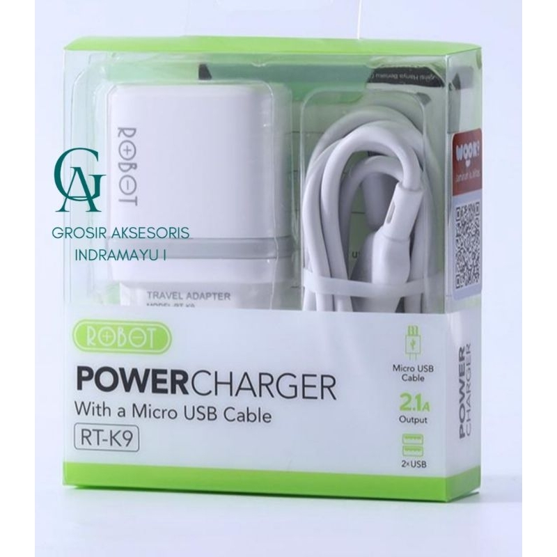 Jual ROBOT CHARGER Rt K9 Fast Charging - Micro USB Cable - Ori | Shopee ...
