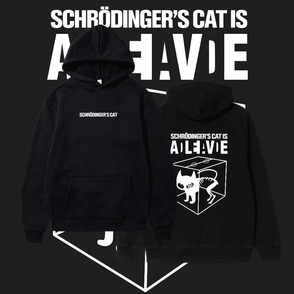 Jual Hoodie Fisika - Schrodinger Cat Dead/Alive | 100% Premium Material | Shopee Indonesia