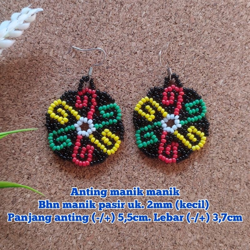 Jual anting manik dayak / anting dayak / anting khas dayak / aksesoris ...