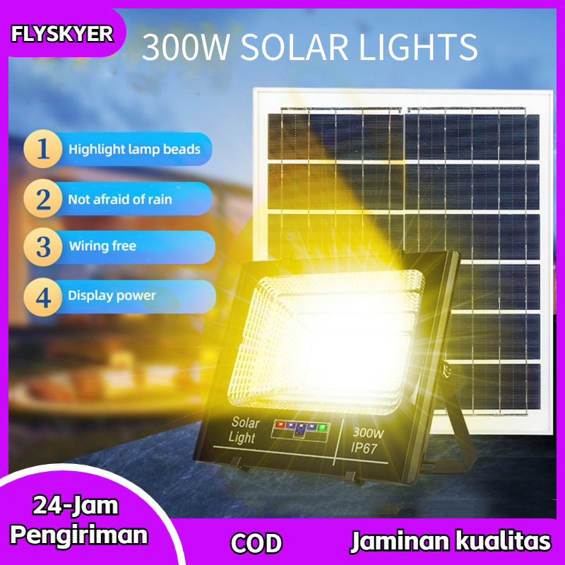 Jual 300w Lampu Solar Lampu Kuning Solar Cell Lar Panel Waterproof Solar Cell Lampu Lampu Led 