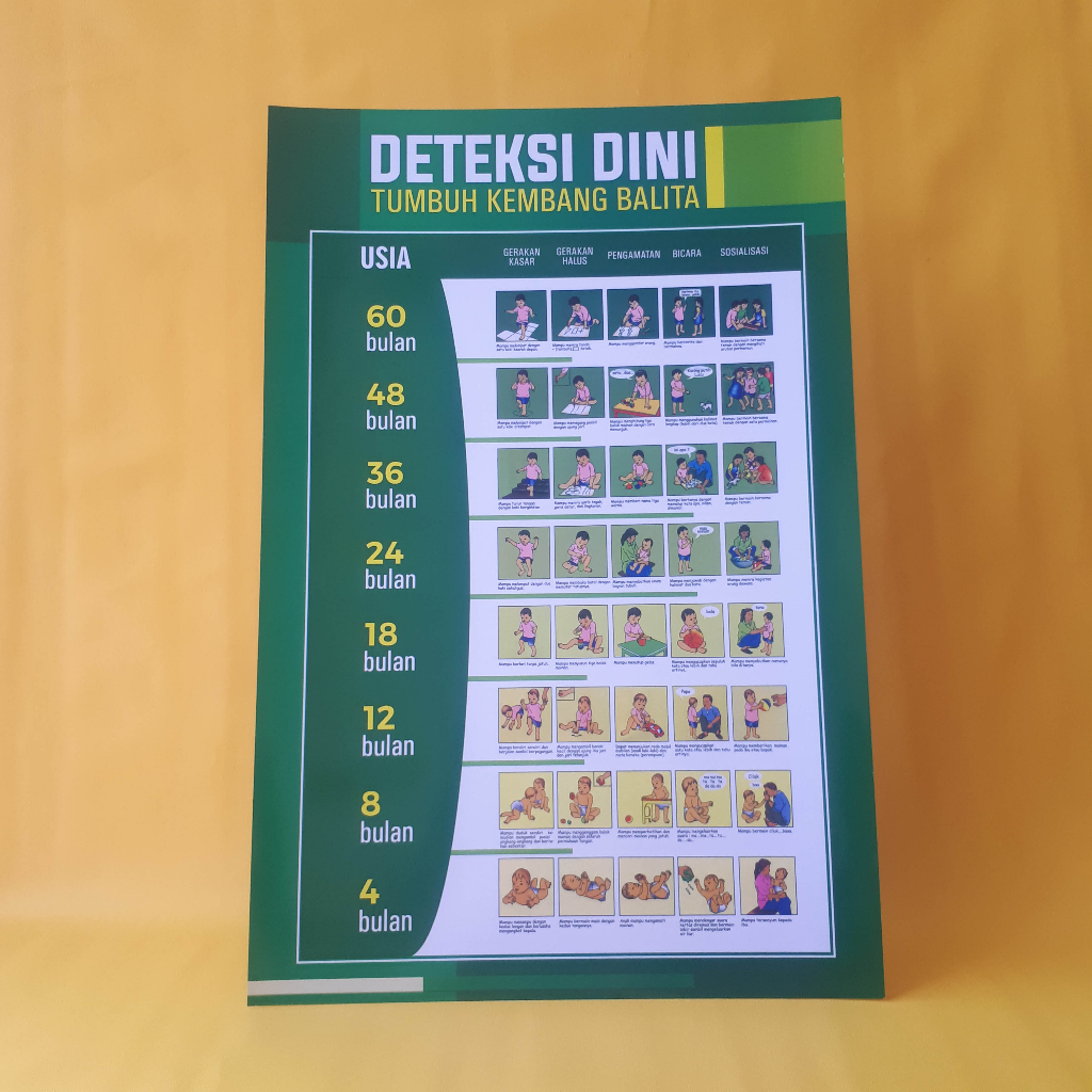 Jual Poster Kebidanan | Poster Tumbuh Kembang Balita | Deteksi dini ...