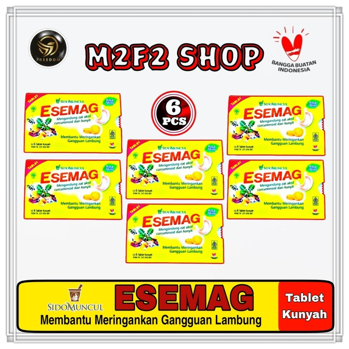 Jual ESEMAG Tablet Kunyah Obat Sakit Maag Lambung Rasa Mint - (Kemasan ...