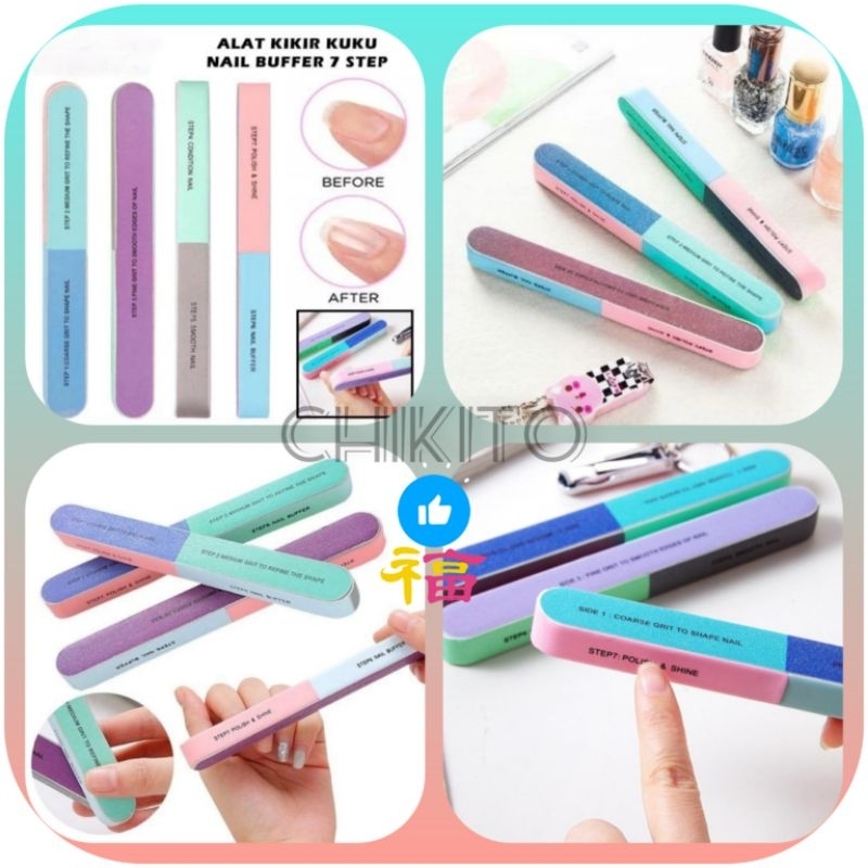Jual Kikir Penghalus Kuku Jari Nail Buffer 7 in 1 Alat Manicure ...
