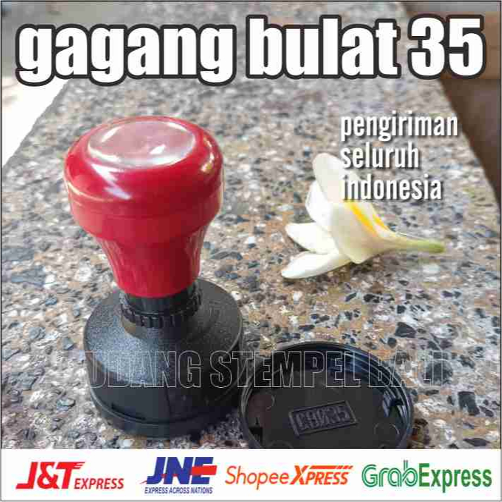 Jual gagang stempel bulat d35 stampel flash bali | Shopee Indonesia