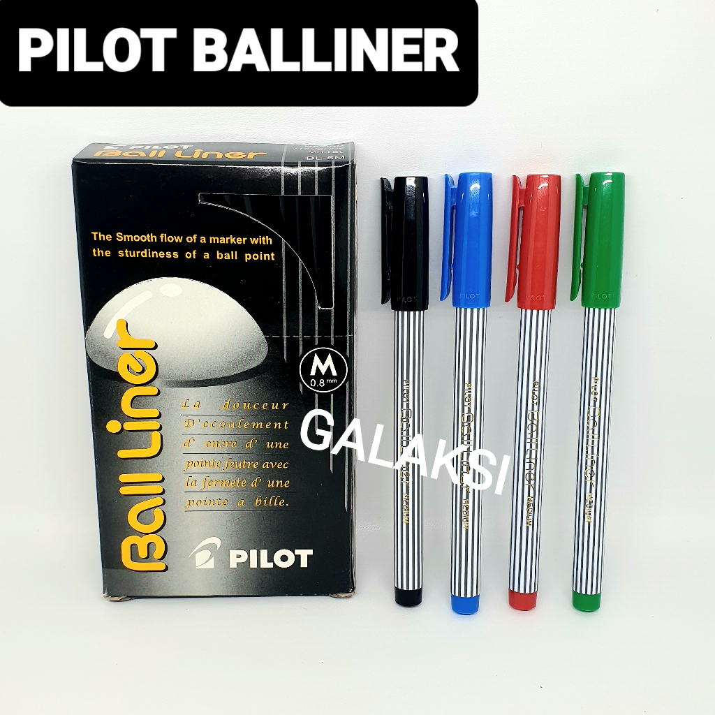 Jual [BOX/12 PCS] PULPEN PILOT BALLINER 0.8MM BL-5M | Shopee Indonesia