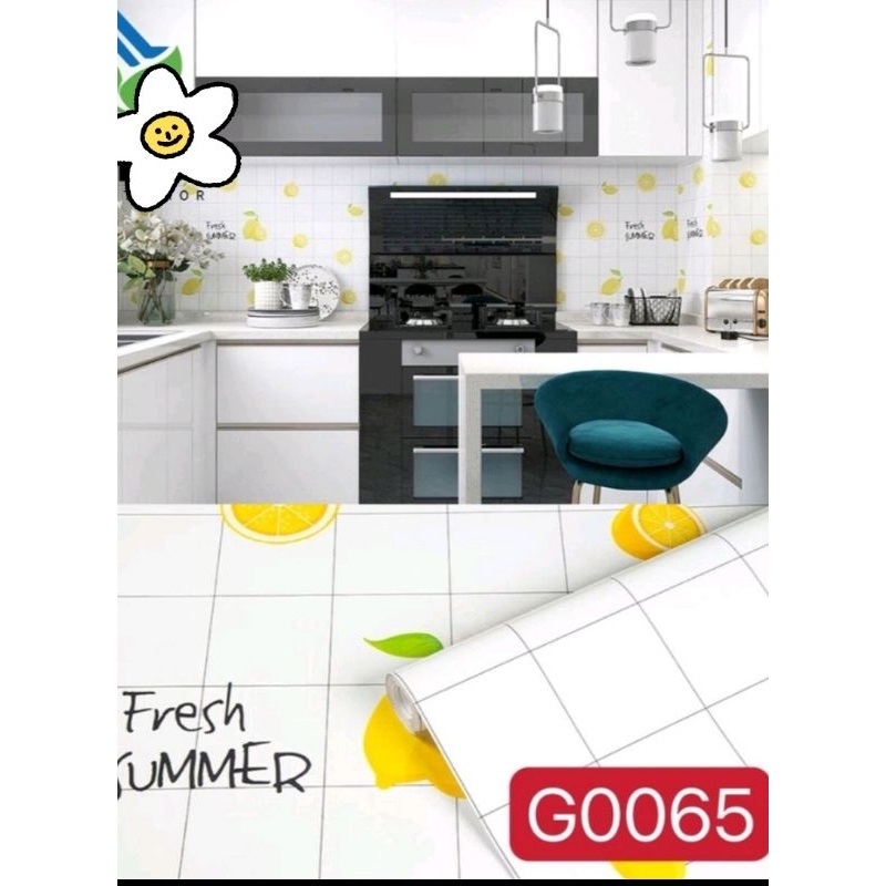 Jual WALLSTICKER DAPUR/STICKER DAPUR KITCHEN SET MOTIF KOTAK KOTAK ...