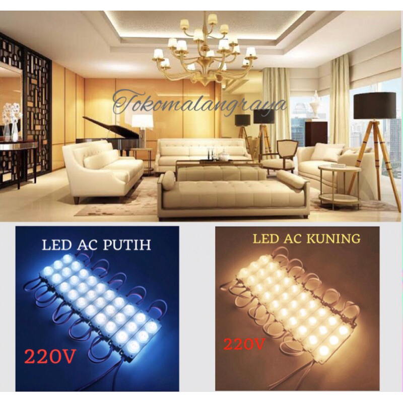 Jual lampu led modul 3mata ac 220v/lampu led ac 220v | Shopee Indonesia