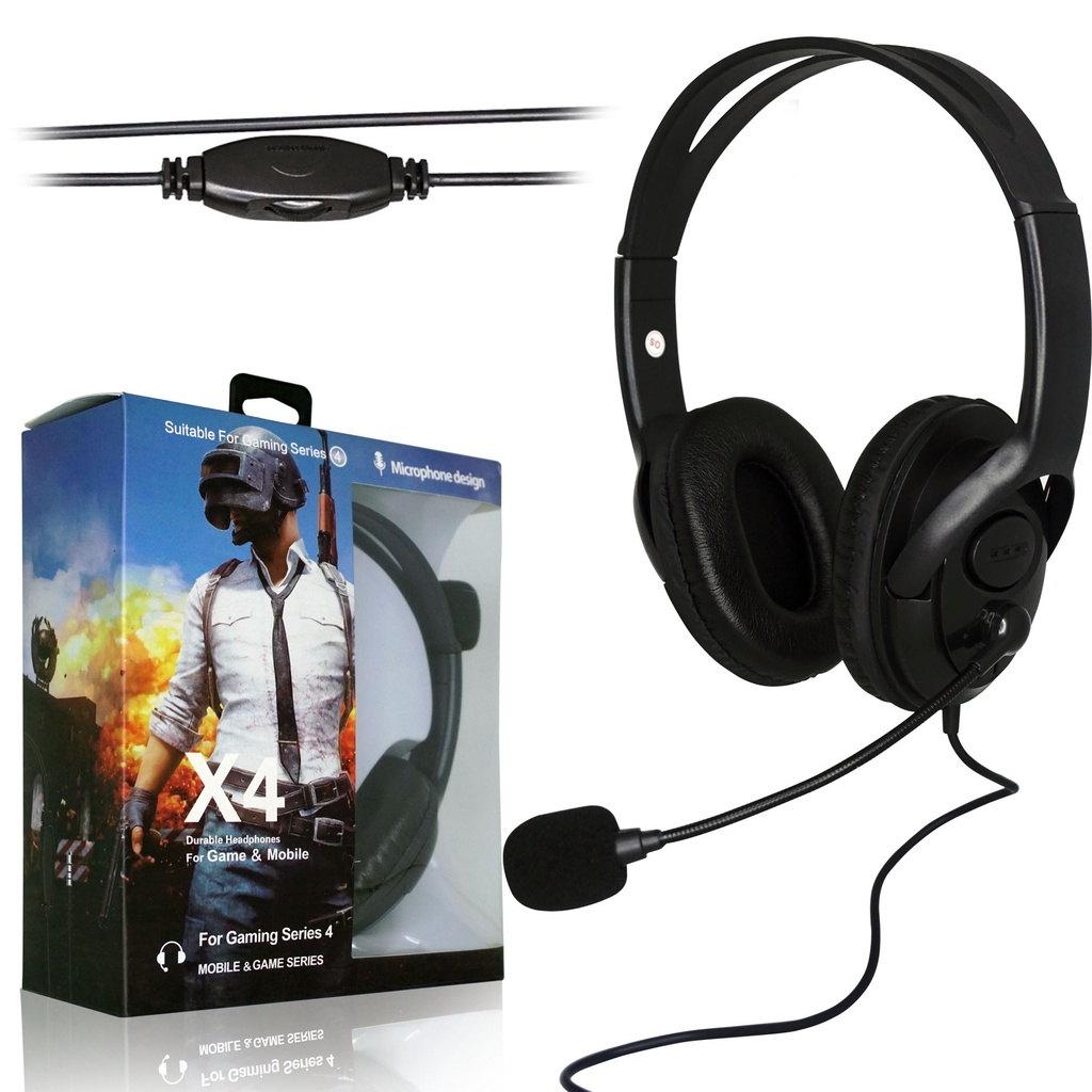 Jual Headphone Gaming X4 Headset Gaming + Microphone / Gaming Headset ...