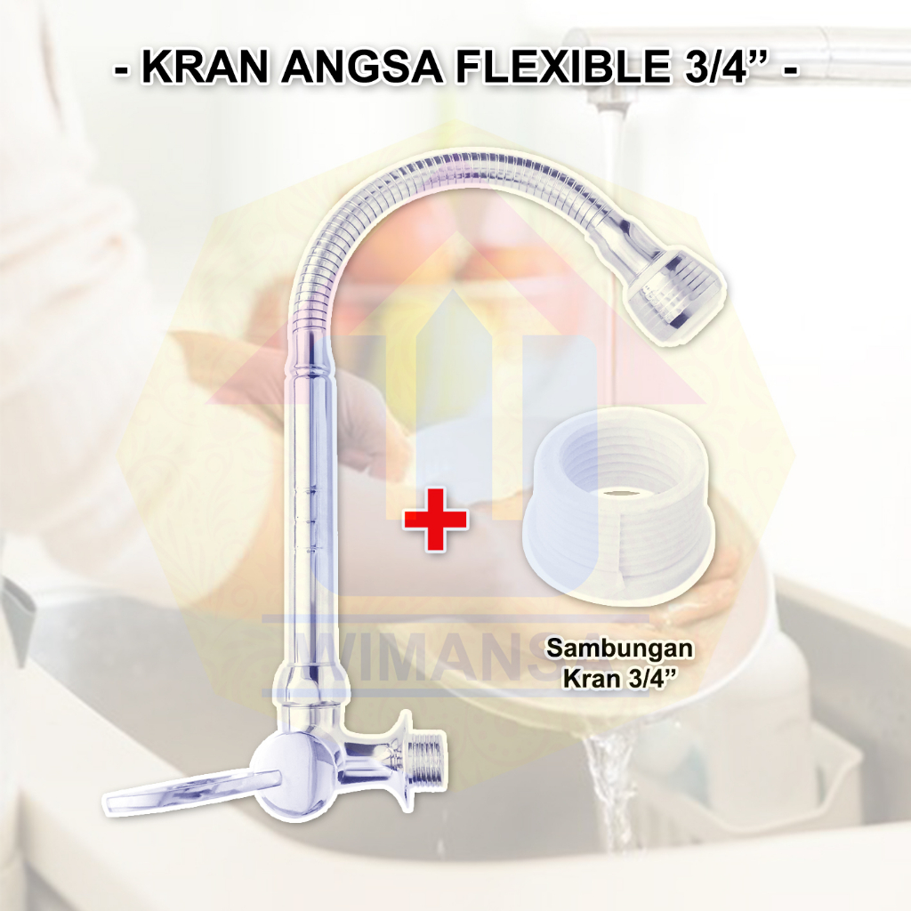 Jual KRAN ANGSA FLEXIBEL ENGKOL 3/4 | Shopee Indonesia