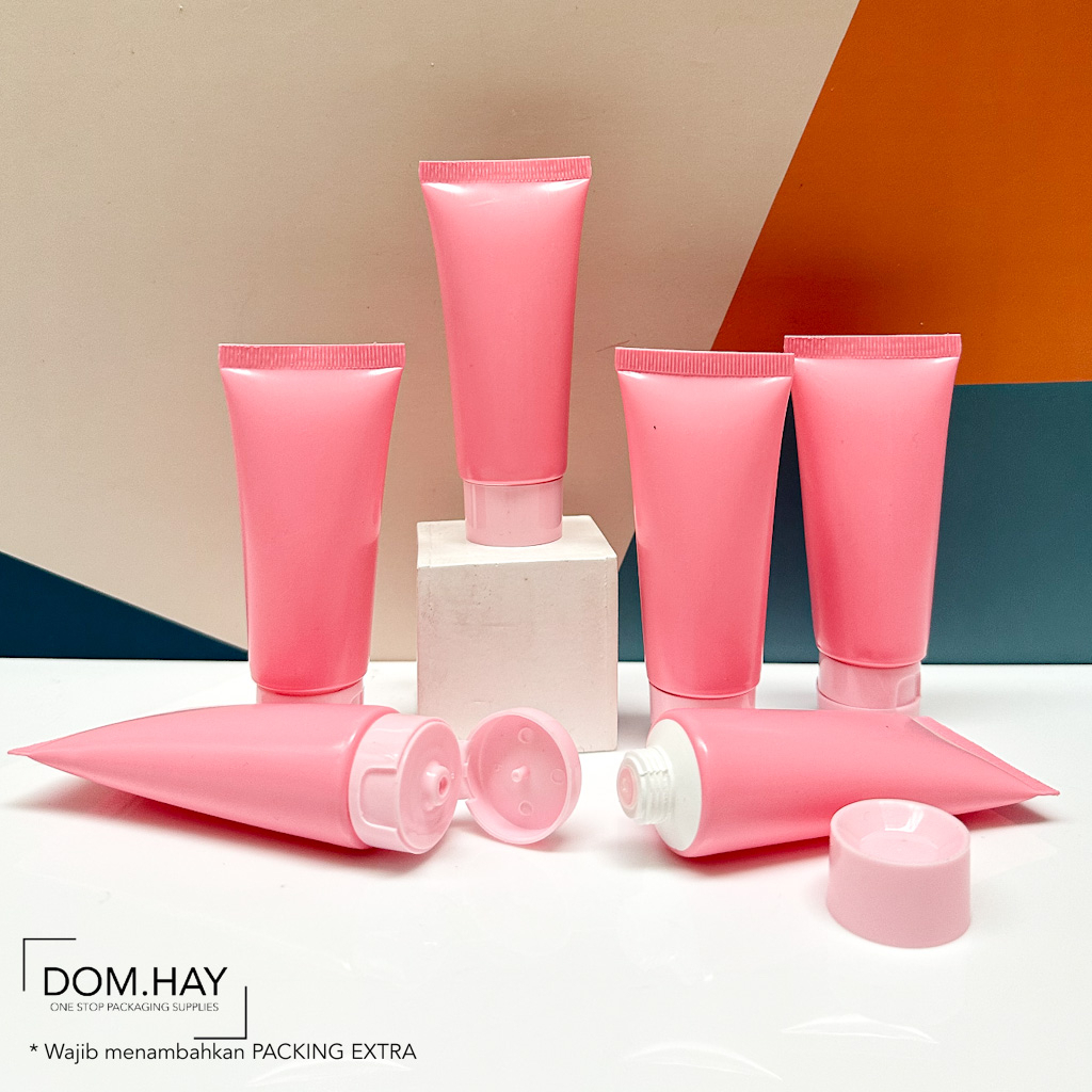 Jual 40ml Botol Tube PINK Plastik Packaging Skin Care Kosmetik Lotion ...