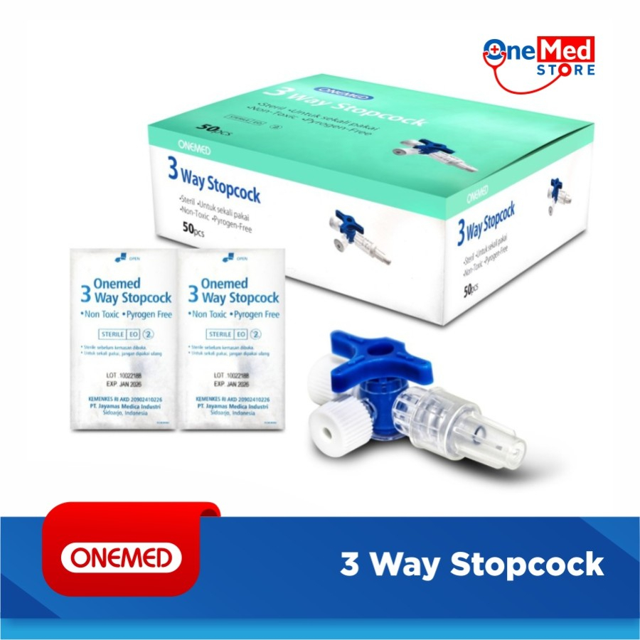 Jual Three Way Stopcock Onemed Box Isi 50 Pcs OM | Shopee Indonesia