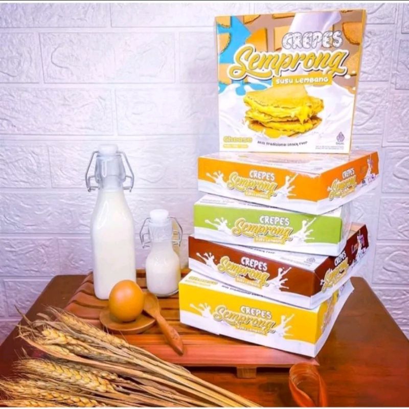 Jual Crepes Semprong Susu Lembang Cemilan Ringan | Shopee Indonesia