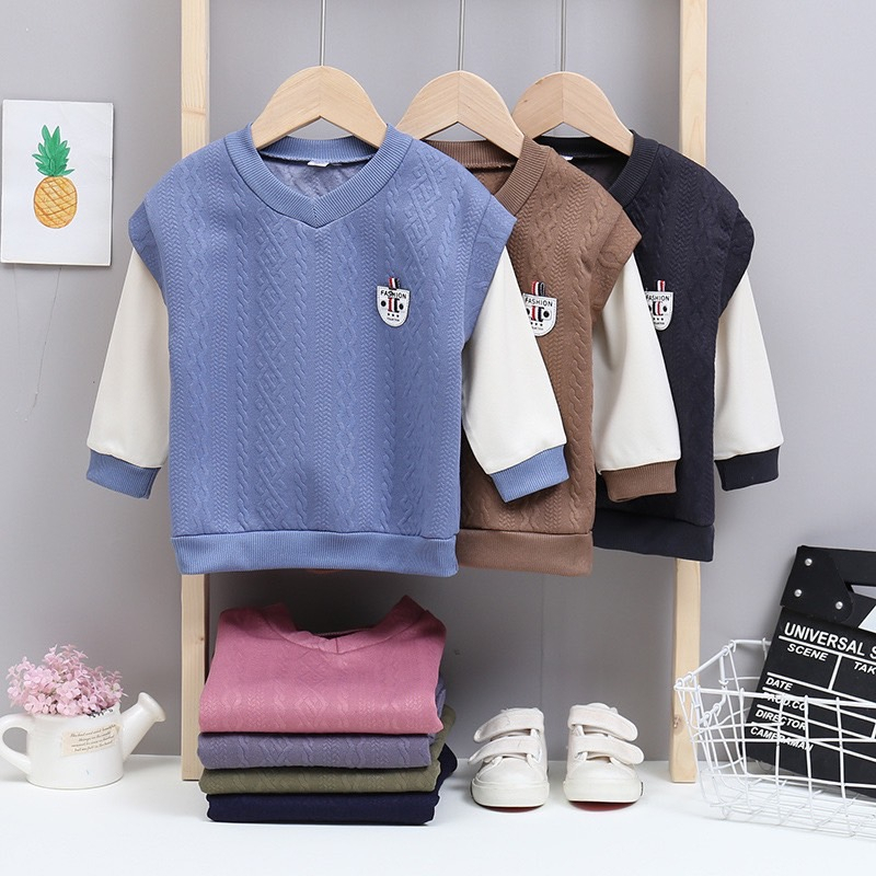 Jual LKM324 Baju Lengan Panjang Anak Sweater Anak Cotton [1KG 6PC ...