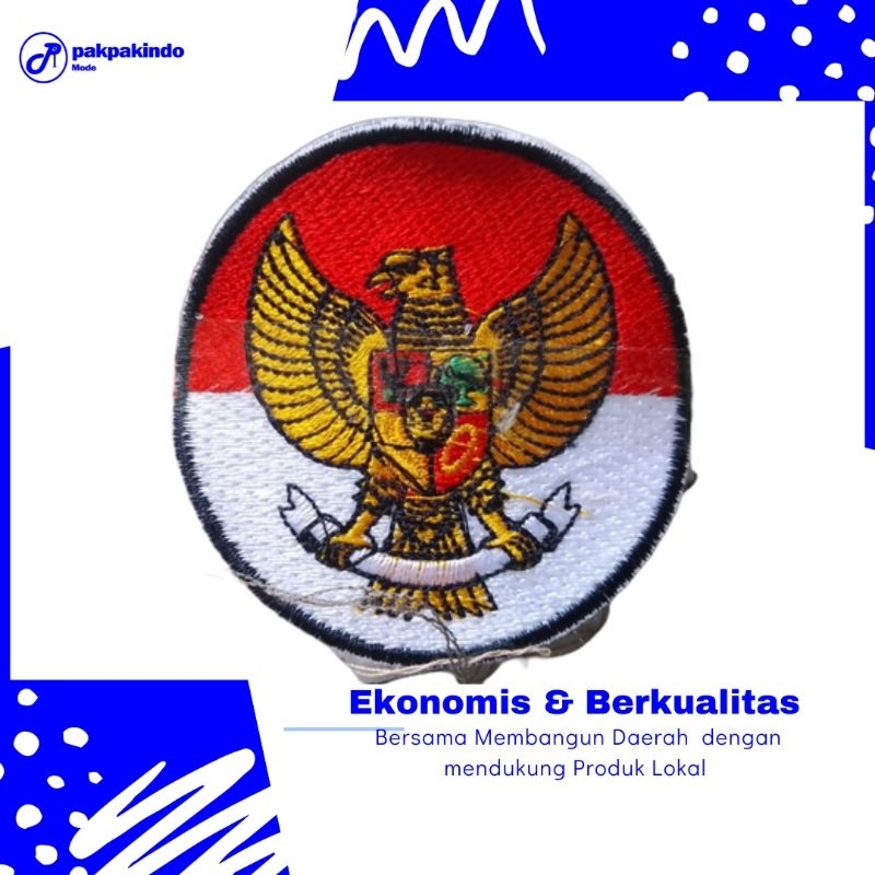 Jual LOGO BORDIR GARUDA BULAT BACKGROUND MERAH PUTIH | Shopee Indonesia