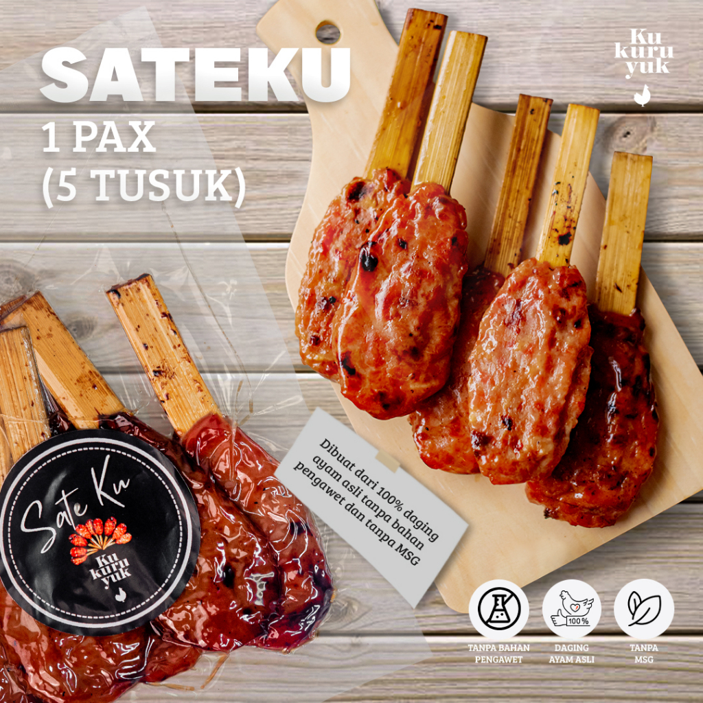 Jual Dendeng Kukuruyuk - Sateku Ayam Kukuruyuk 1 Pax Isi 5 Tusuk Sate ...