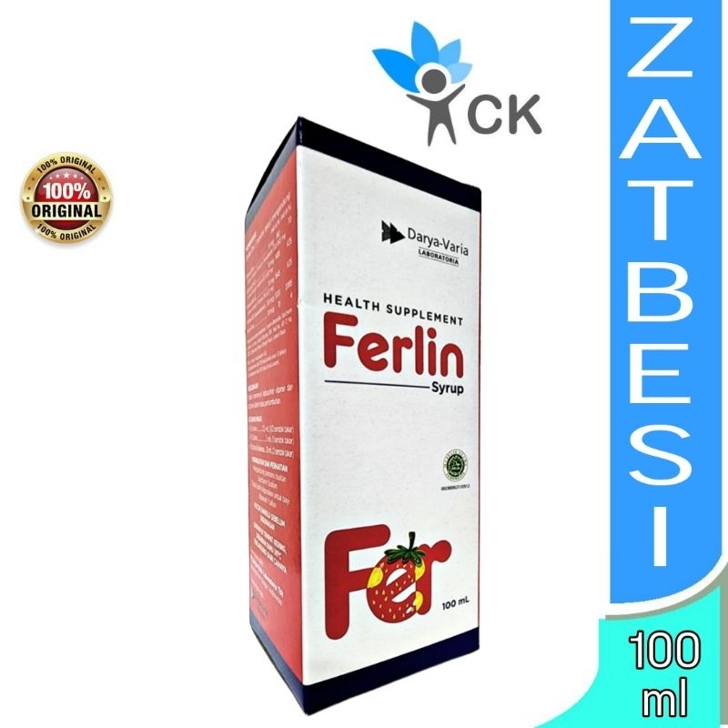 Jual FERLIN SYRUP BOTOL ISI 100 ML zat besi untuk anak | Shopee Indonesia