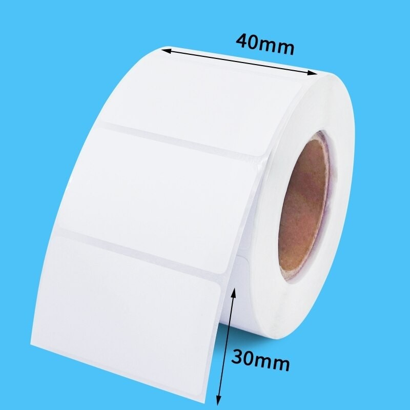 Jual Label thermal putih polos ukuran 40 mm x 30 mm untuk mixue 500 ...