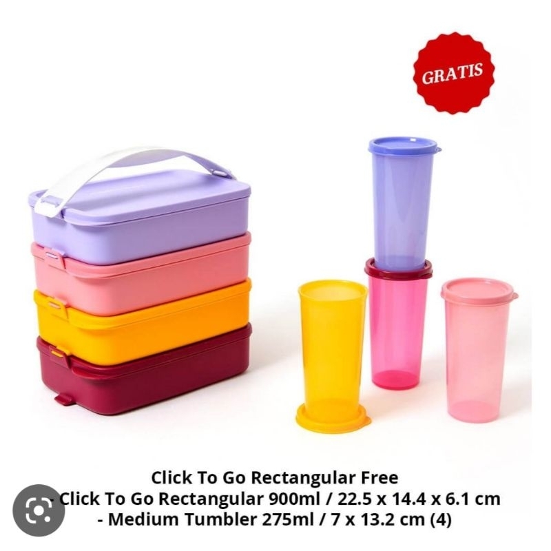Jual Click to go Rectanguler + free | Shopee Indonesia