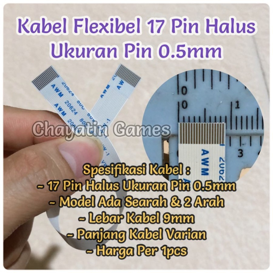 Jual Kabel Flexibel 17 Pin Halus Model & Panjang Varian Ukuran Pin 0 ...