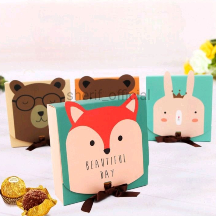 Jual gift box kotak hadiah gambar lucu / kotak kado bingkisan / box ...