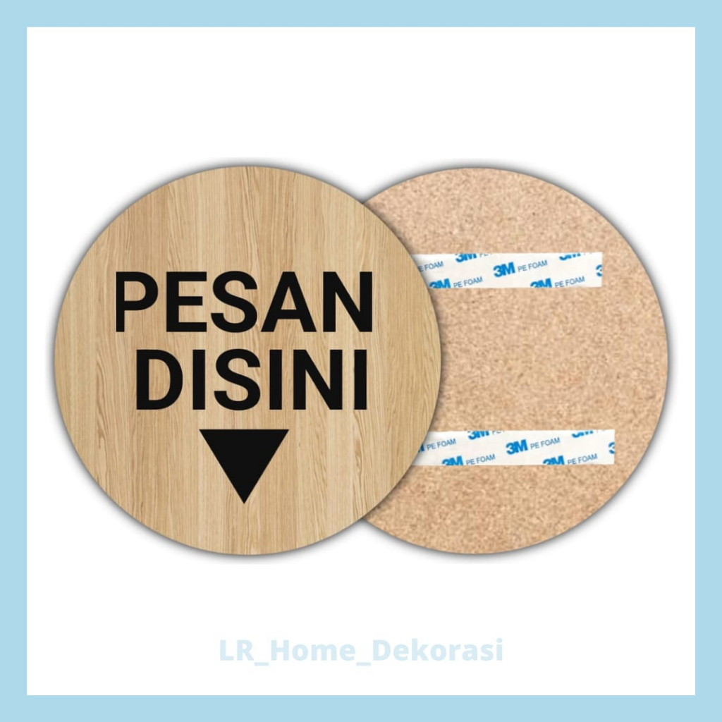 Jual Sign "PESAN DI SINI" | Papan Tanda "PESAN DI SINI" Diameter 20cm ...