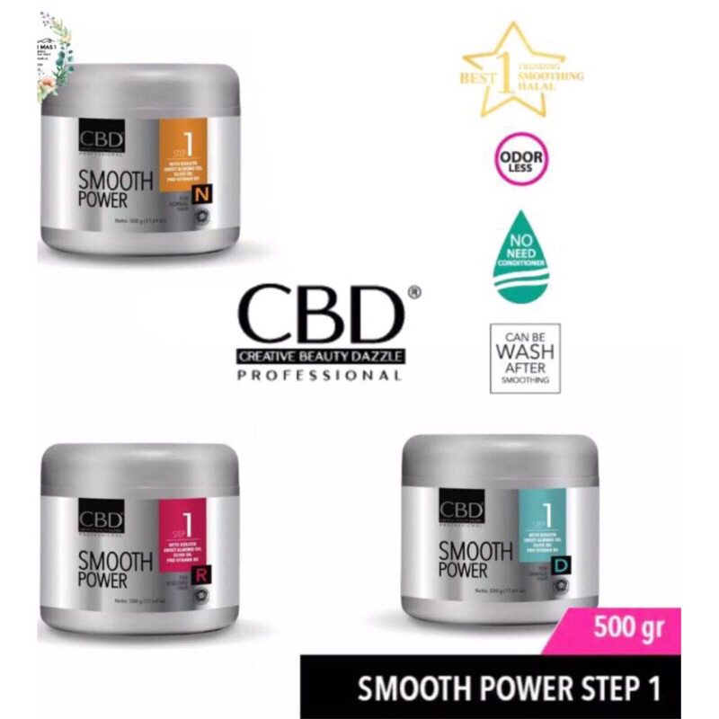Jual CBD SMOOTH POWER KERATIN STEP 1 500GR | Shopee Indonesia