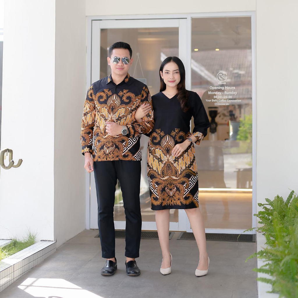 Jual Benang Raja Batik Couple Pria Wanita Motif Benji Sogan Putih ...